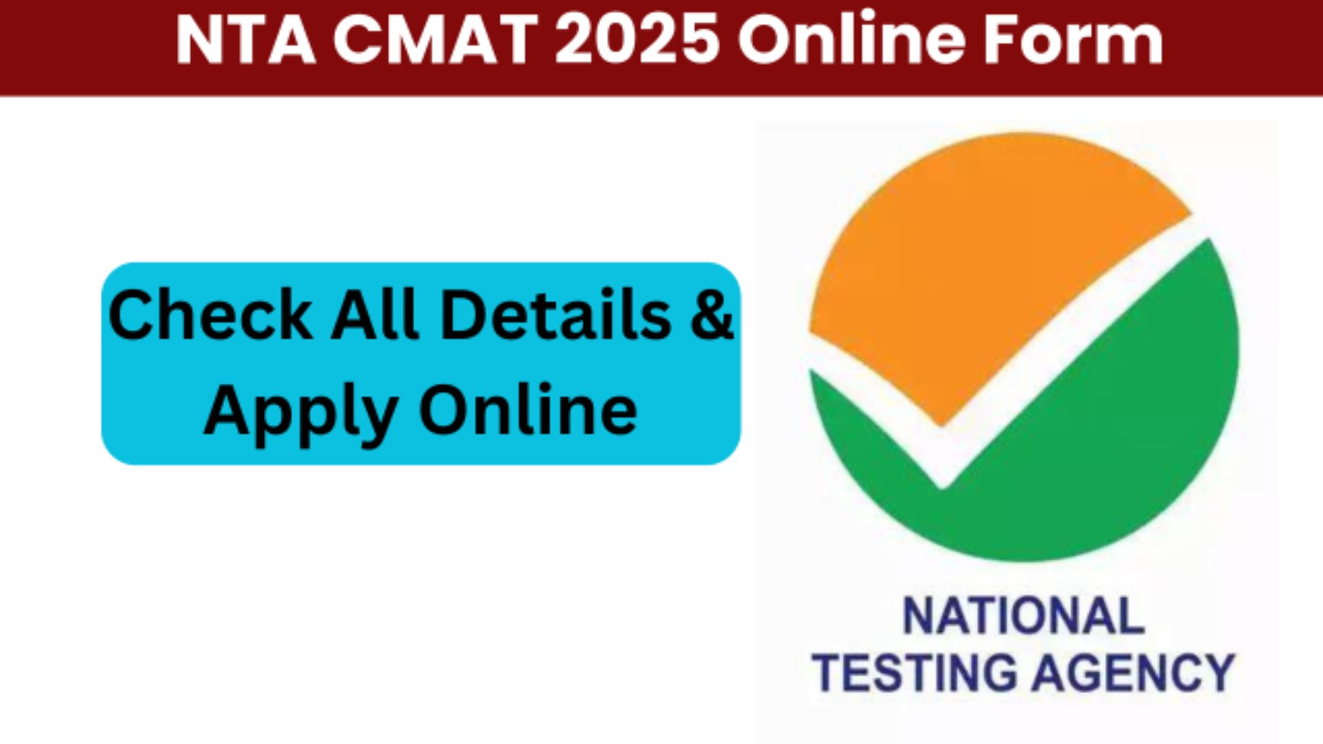 NTA CMAT 2025 Application Form